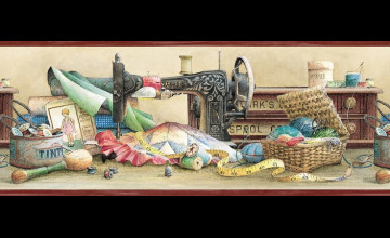 Free download Vintage Style Sewing Machine Wallpaper Border SB10223B ...